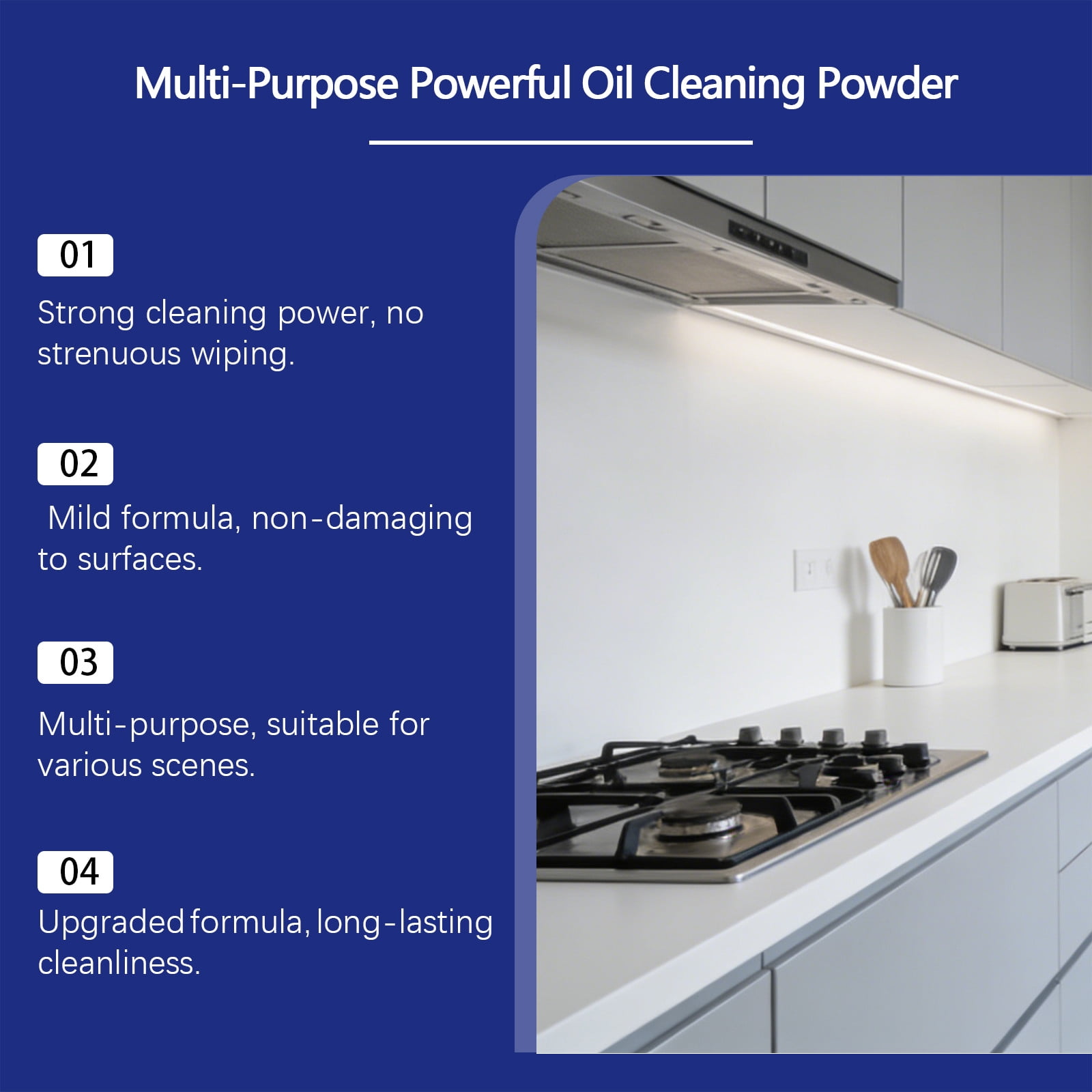 Upgraded Kitchen Heavy-Duty Grease Cleaner Powder Stubborn Stain Burn ...