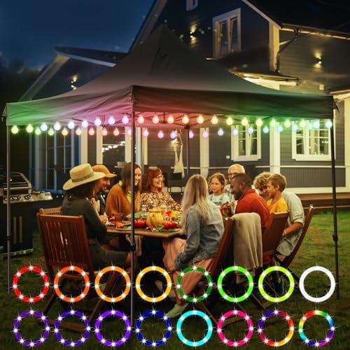 Upgraded LED Canopy Lights for 10x10Ft Canopy, 40Ft LED String Lights ...