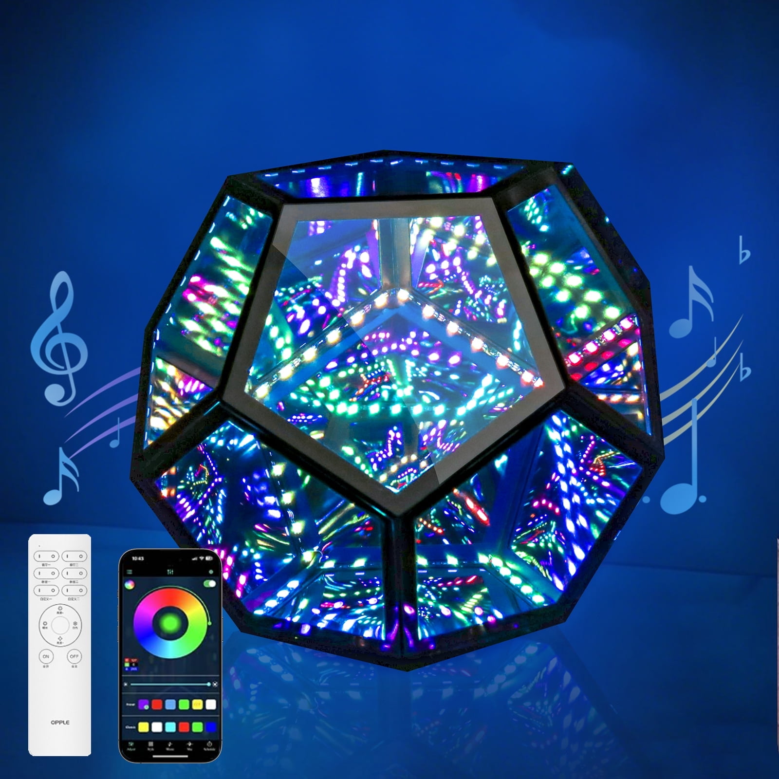 Upgraded Larger Size 9.06×10.43×10.43inch Larger Infinity Mirror Light ...