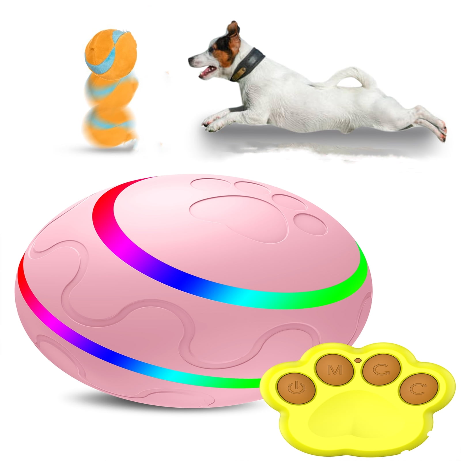 Upgraded Light Up Remote Control Dog Ball,Electric Interactive Cat/Dog ...