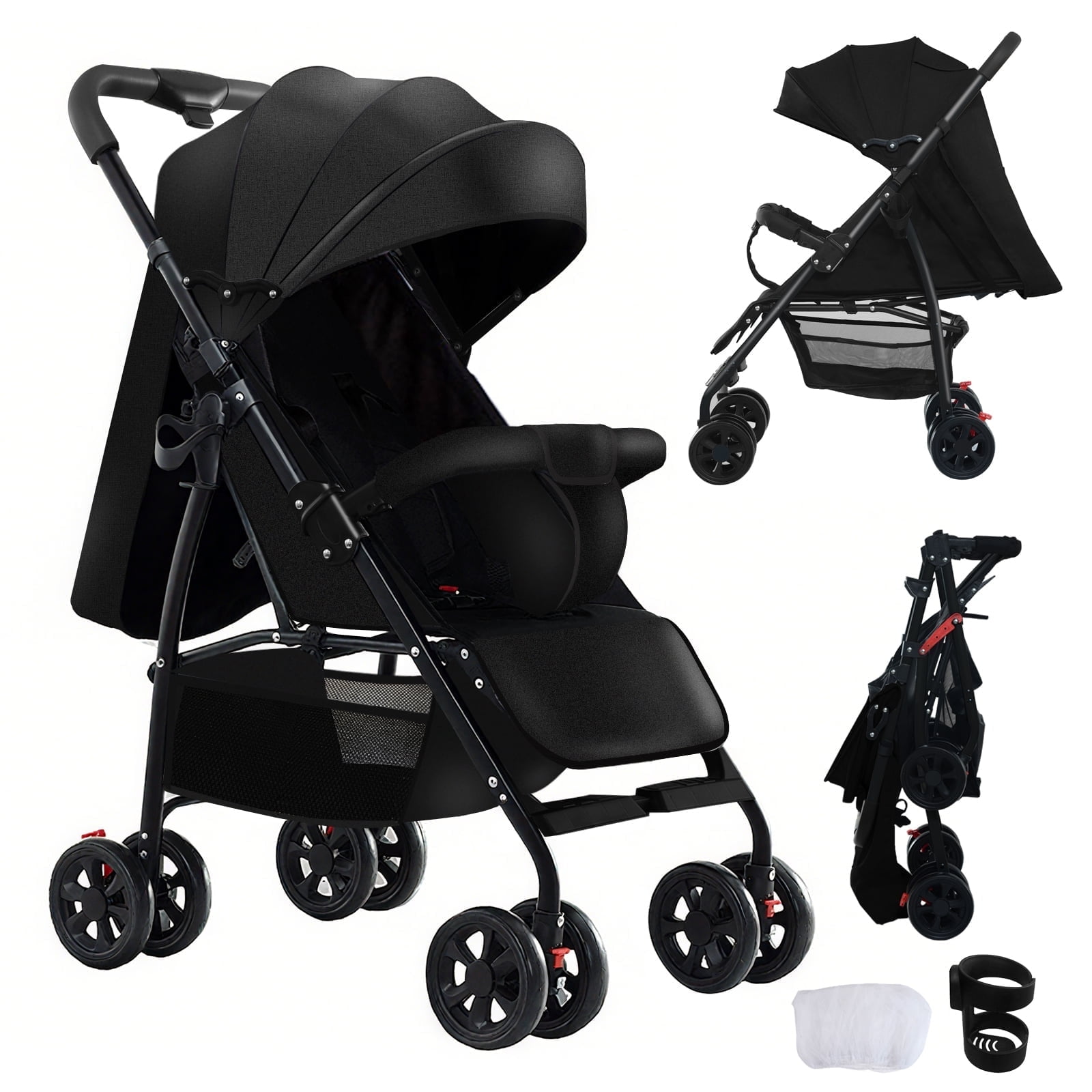 Upgraded Lightweight Travel Baby Stroller Portable Infant Stroller with ...