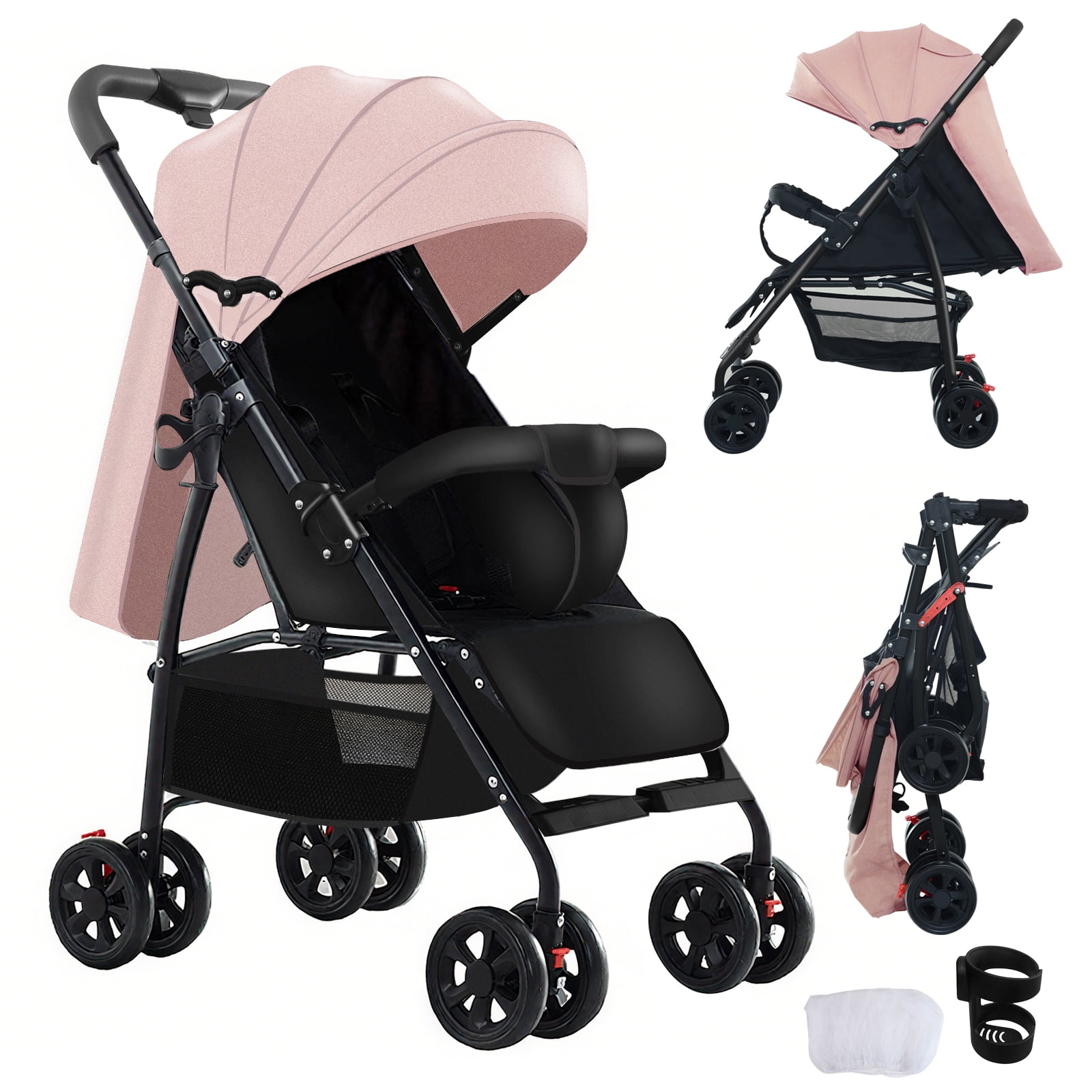 Upgraded Lightweight Travel Baby Stroller Portable Infant Stroller with ...