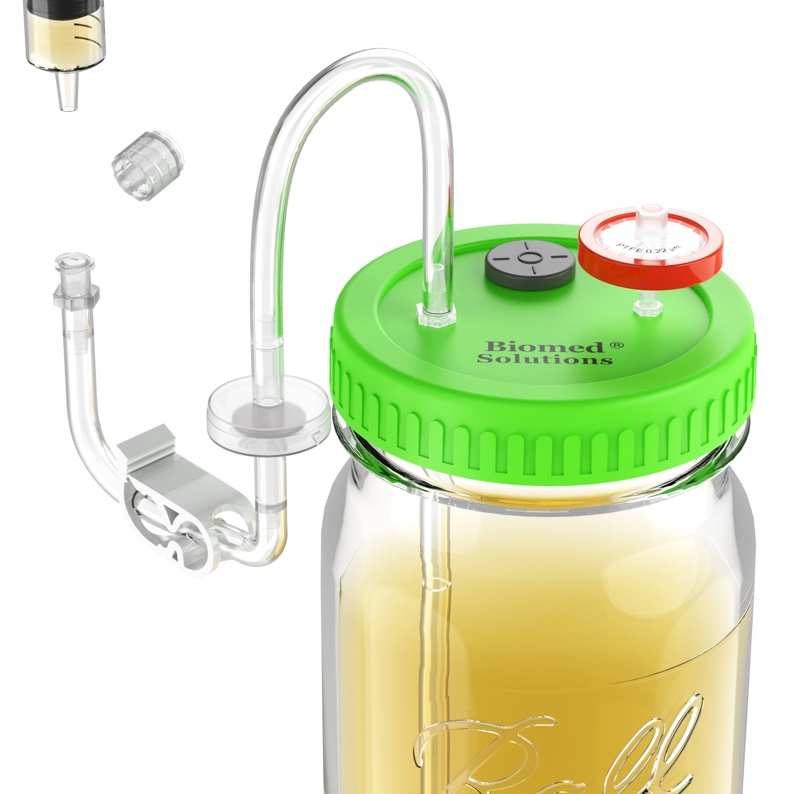 Upgraded Liquid Culture Lid with Tubing for Media Extraction Standard ...