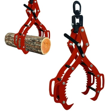 Timber Claw Hook, 36 inch 4 Claw Log Grapple for Logging Tongs, Swivel ...