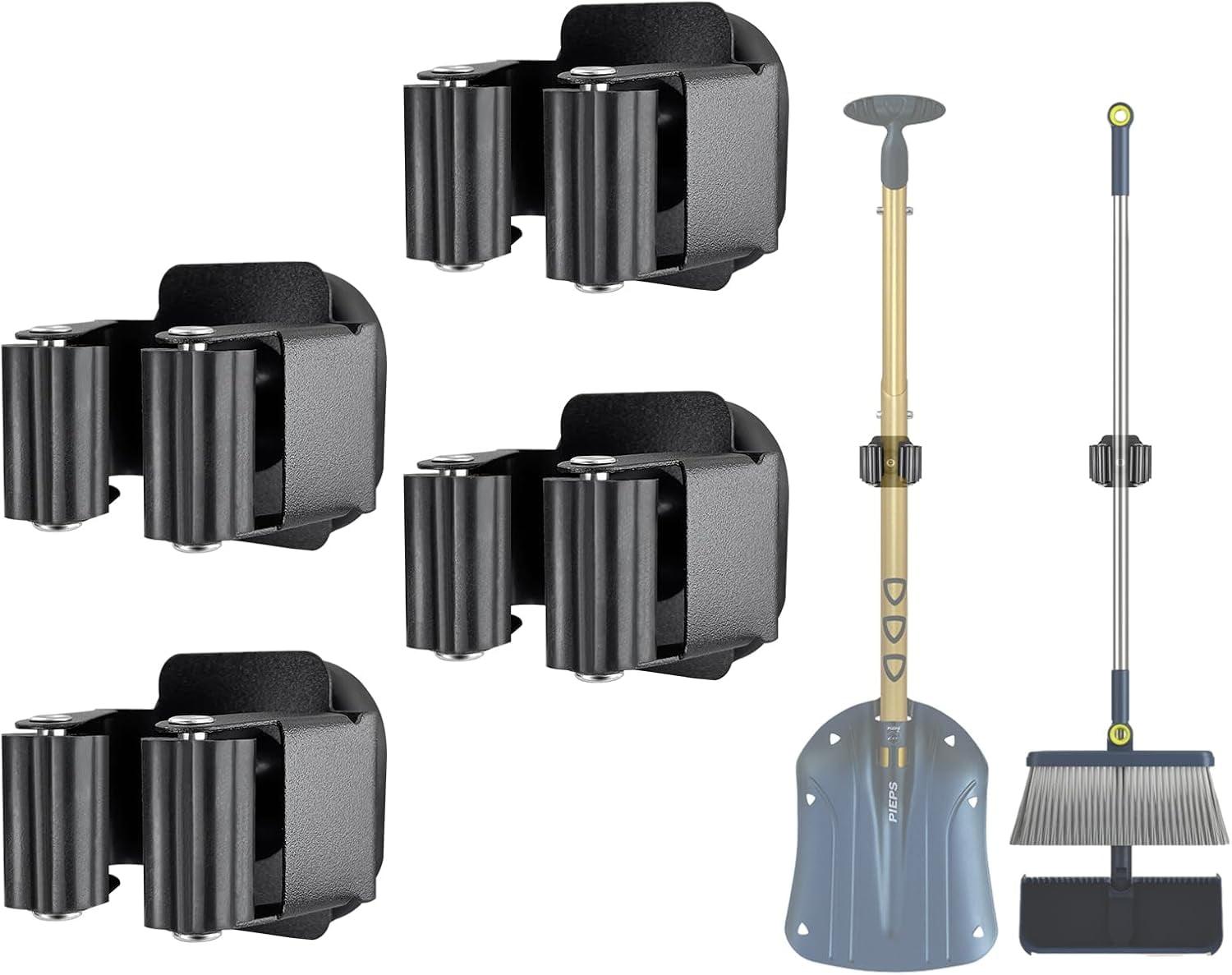 Upgraded Magnetic Broom and Mop Holder Mount, Space-Saving Heavy Duty ...