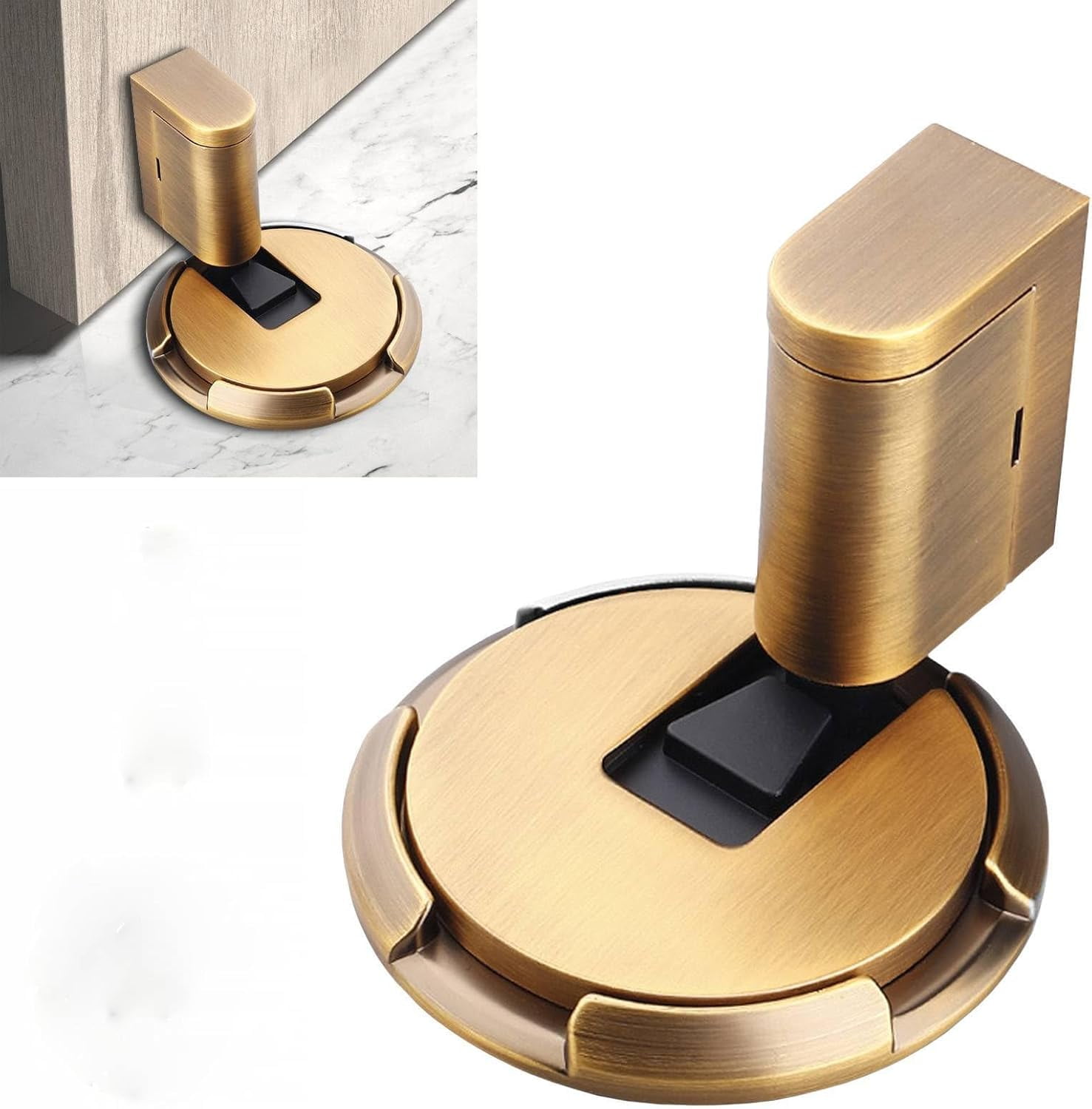 Upgraded Magnetic Door Stopper, Adjustable Punch-Free Silent Zinc Alloy ...