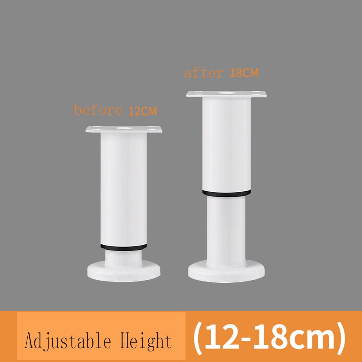 Upgraded Metal Adjustable Furniture Legs 4.7-7 inch, Heavy Duty Cabinet ...