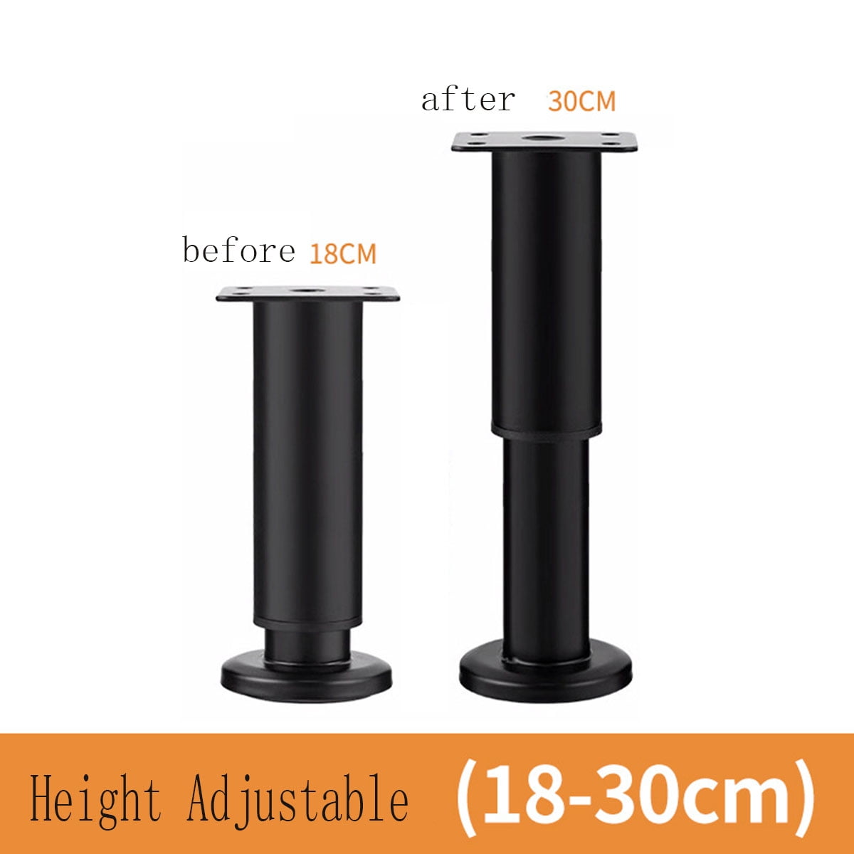Upgraded Metal Adjustable Furniture Legs 7-11.8 inch, Heavy Duty ...