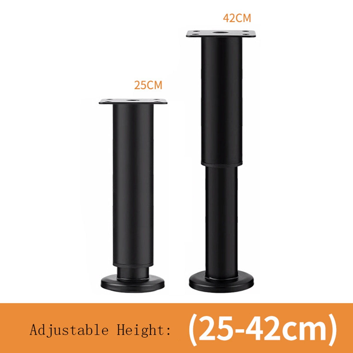 Upgraded Metal Adjustable Furniture Legs 9.8-16.5 inch, Heavy Duty ...