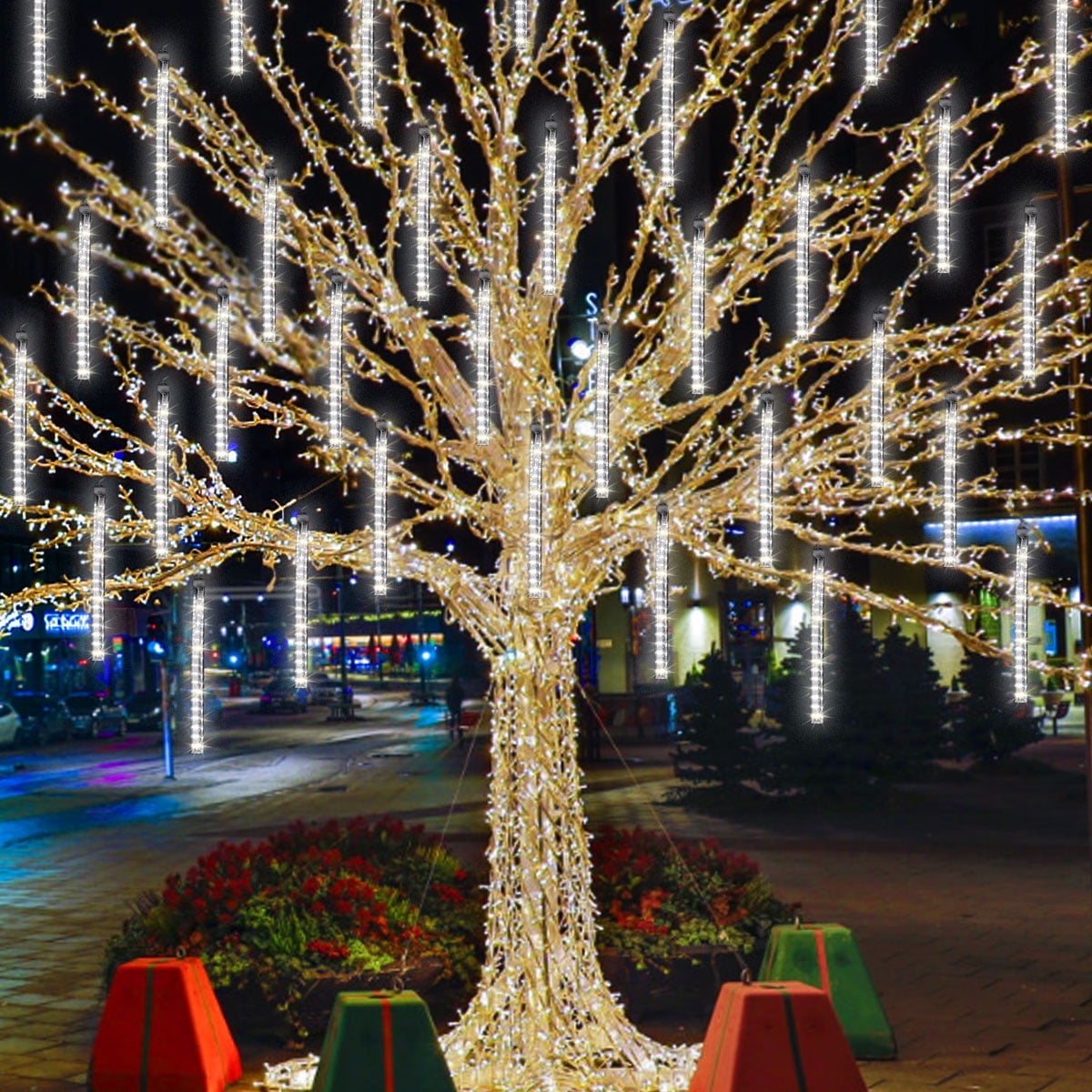 Upgraded Meteor Shower LED Lights, 540 LEDs, Waterproof Holiday ...