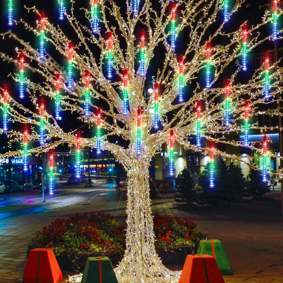 Upgraded Meteor Shower Lights, 540 LED, Waterproof, for Holiday/Party ...