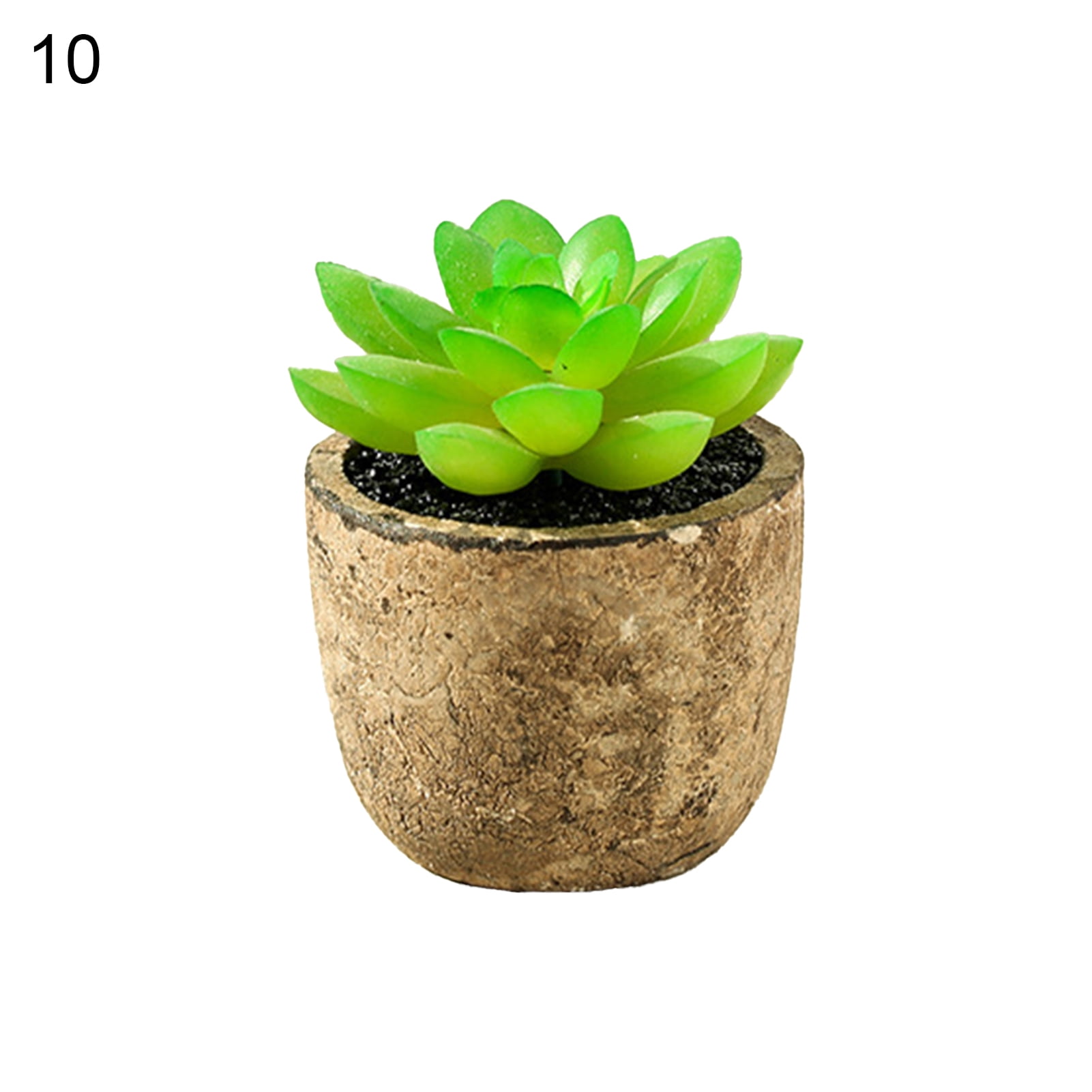 Upgraded Mini Fake Succulent Plants - 1 Set Potted Artificial ...