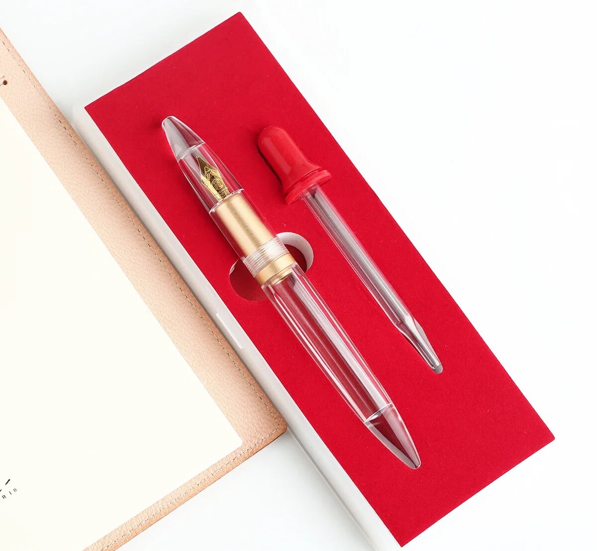 Upgraded Moonman / MAJOHN M2 Dropper Metal Fountain Pen Transparent Large-Capacity Green Iridium ...