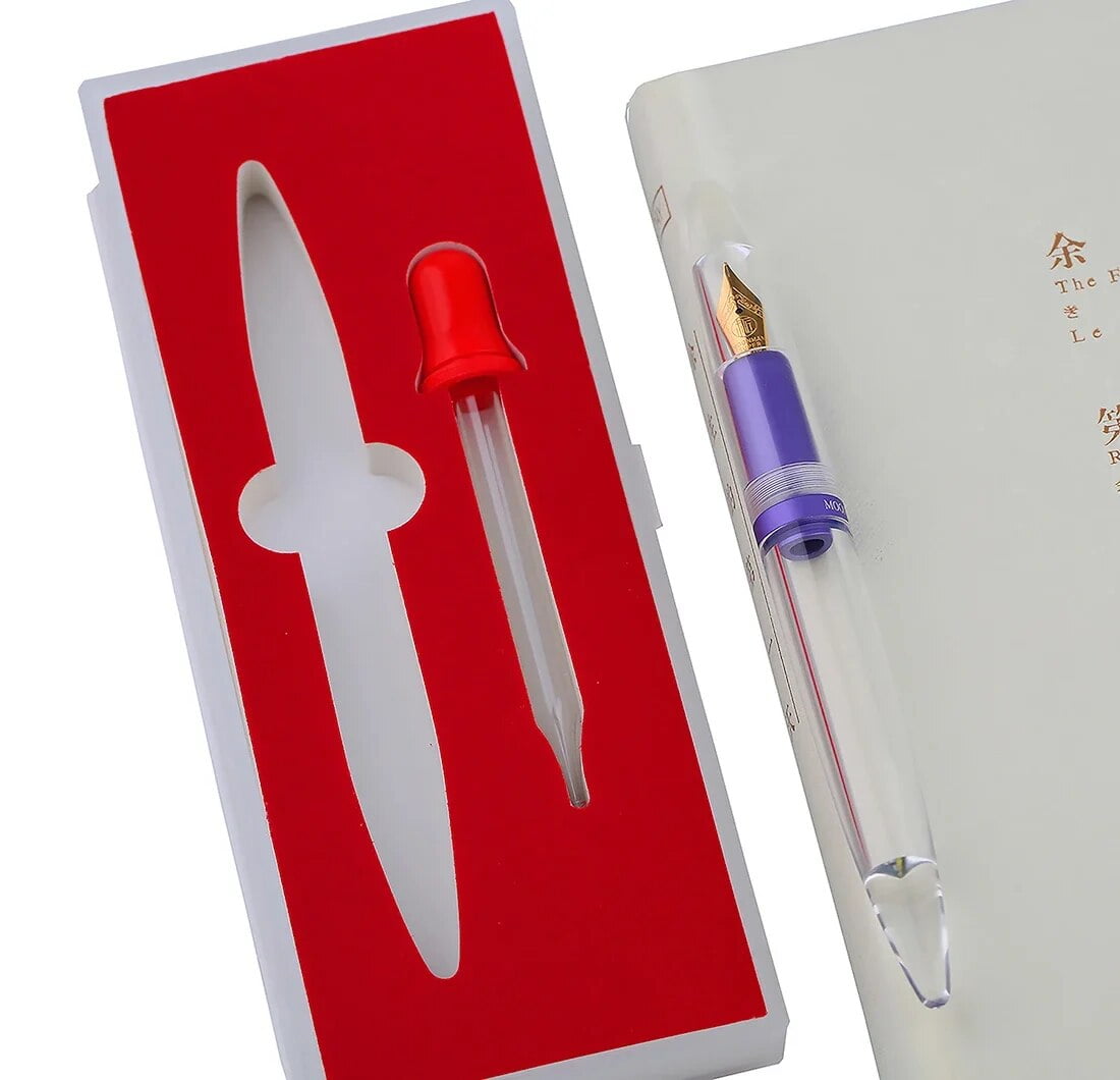 Upgraded Moonman / MAJOHN M2 Dropper Metal Fountain Pen Transparent Large-Capacity Green Iridium ...