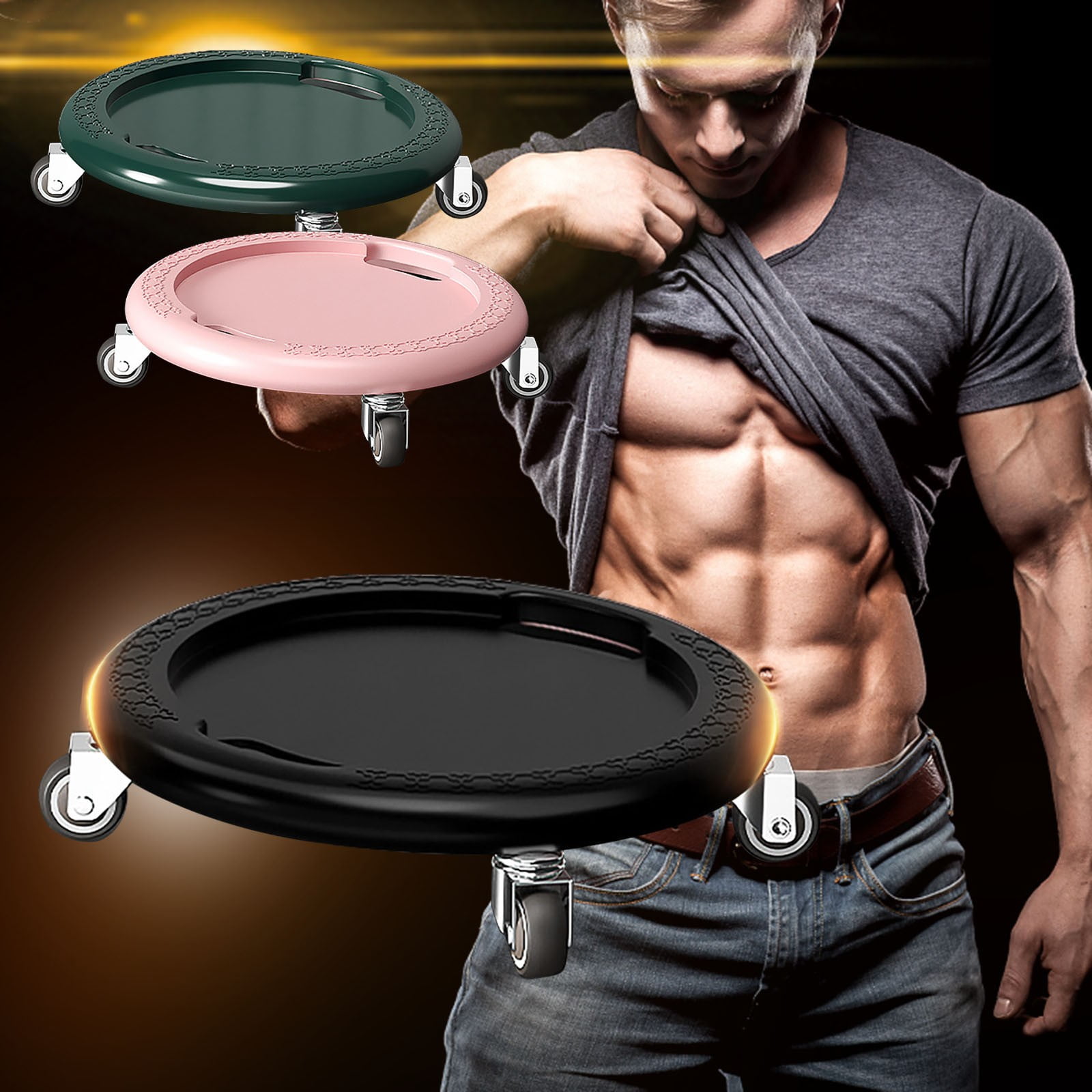 Upgraded Multi-functional Gliding Disc Universal Abdominal Disc Fitness ...