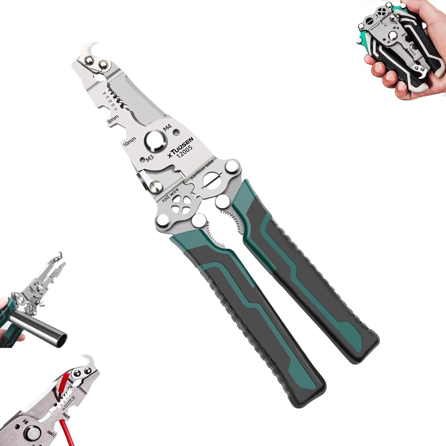 Upgraded Multifunctional Foldable Professional Wire Stripper, 18 in 1 ...