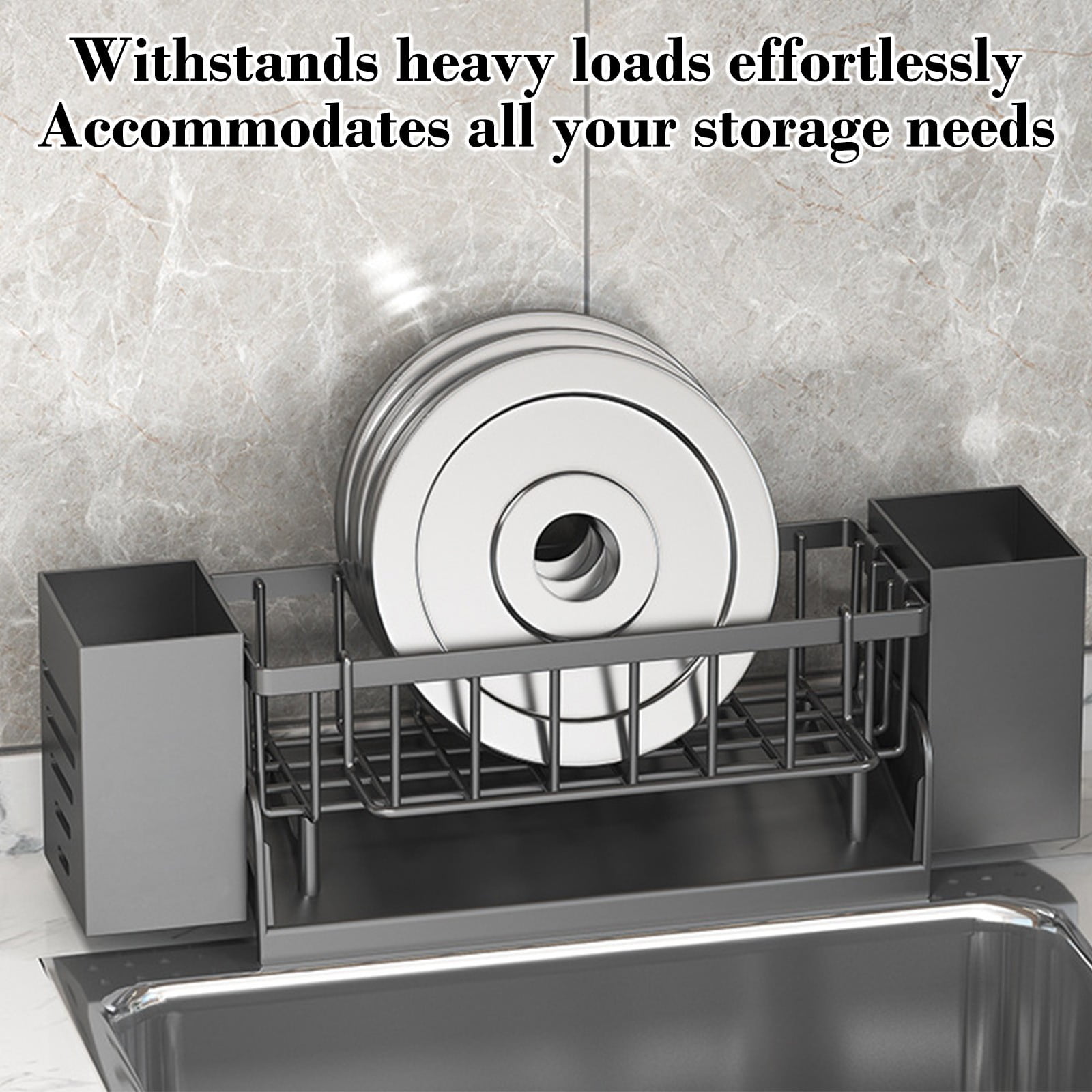 Upgraded Multifunctional Kitchen Rack Sink-Side Kitchen Storage Rack ...