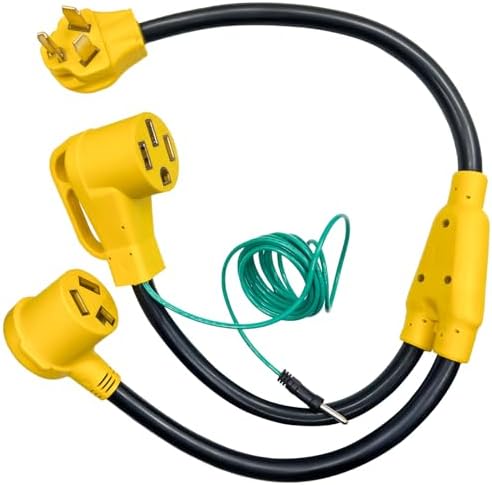 Upgraded NEMA 10-30P Male to 10-30R & 14-50R Y Splitter Cord Adapter ...