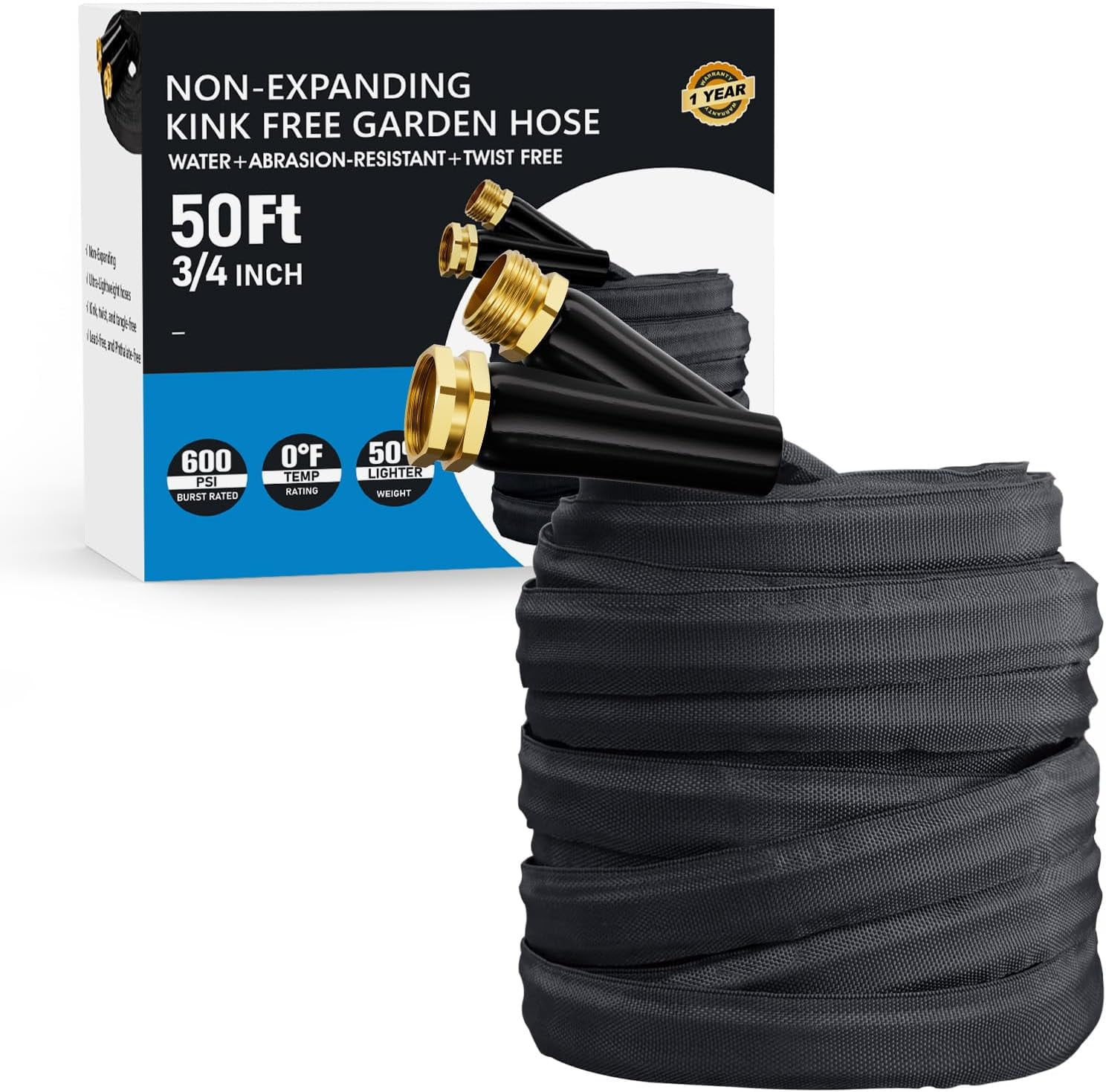Upgraded Non-Expanding Garden Hose, Lightweight, Flexible Ultra-Light ...