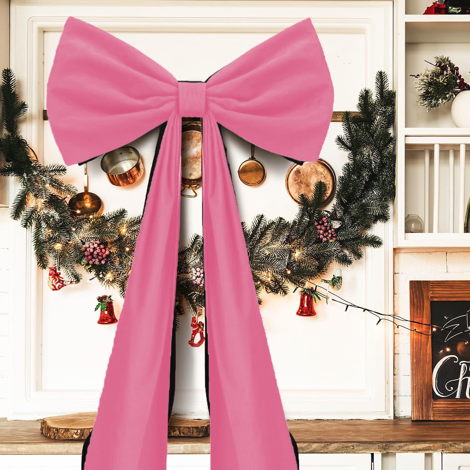 Upgraded Oversized Velvet Bow Christmas Tree Toppers Home Holiday Party ...