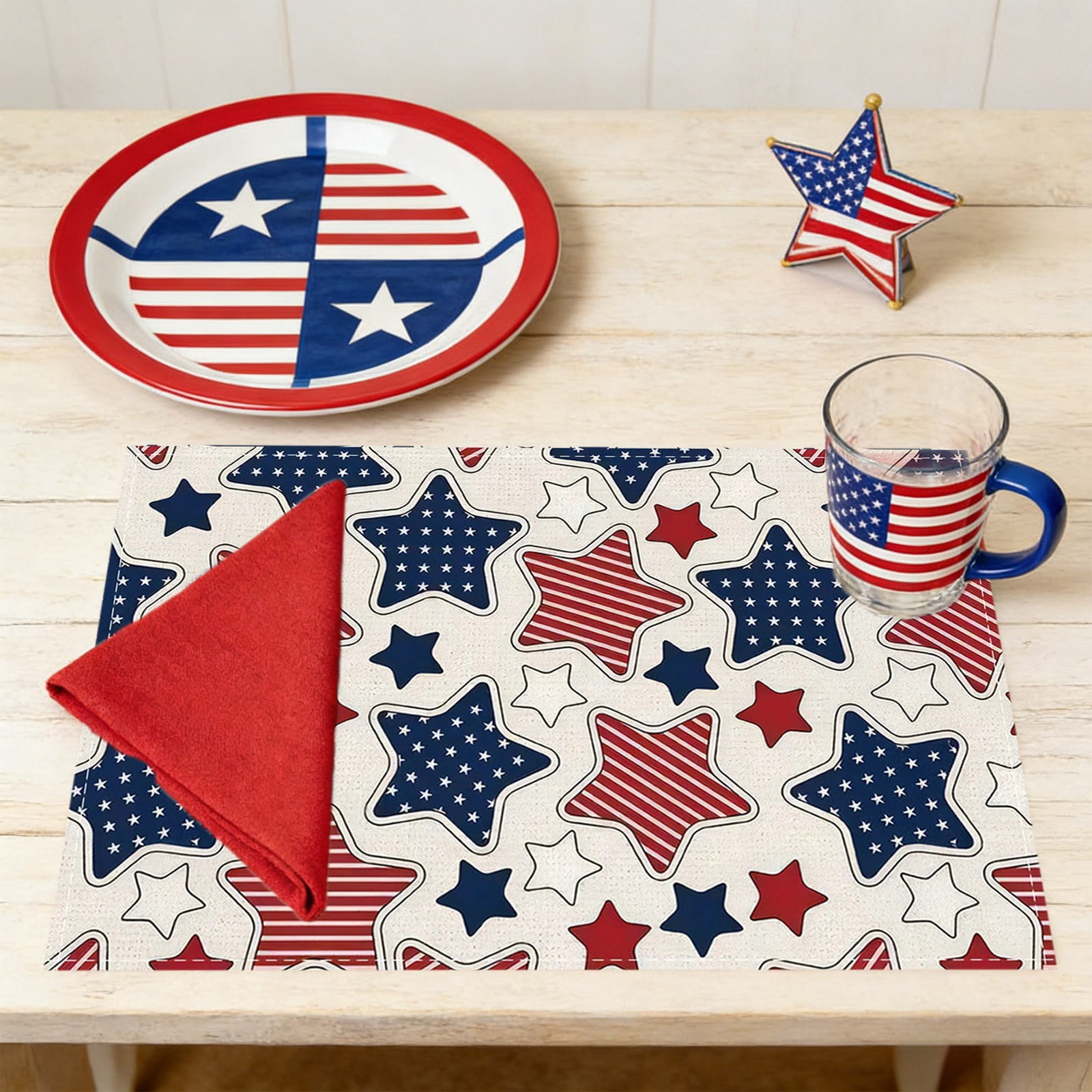 Upgraded Patriotic Placemat For 4th Of July Memorial Day Veterans Day ...