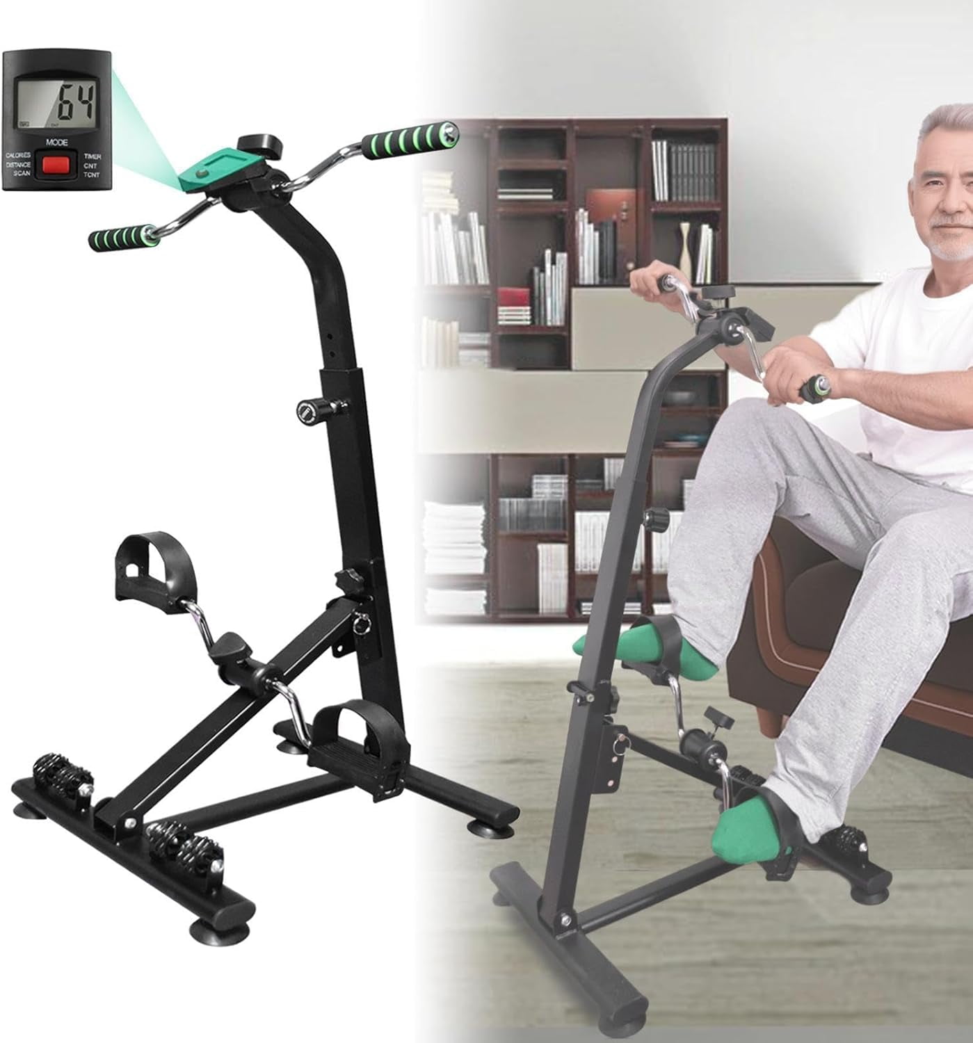 Upgraded Pedal Exerciser for Seniors Elderly Exercise Equipment Hand ...