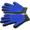 Upgraded Pet Grooming Gloves with Silicone Tips - Reusable Hair Removal ...