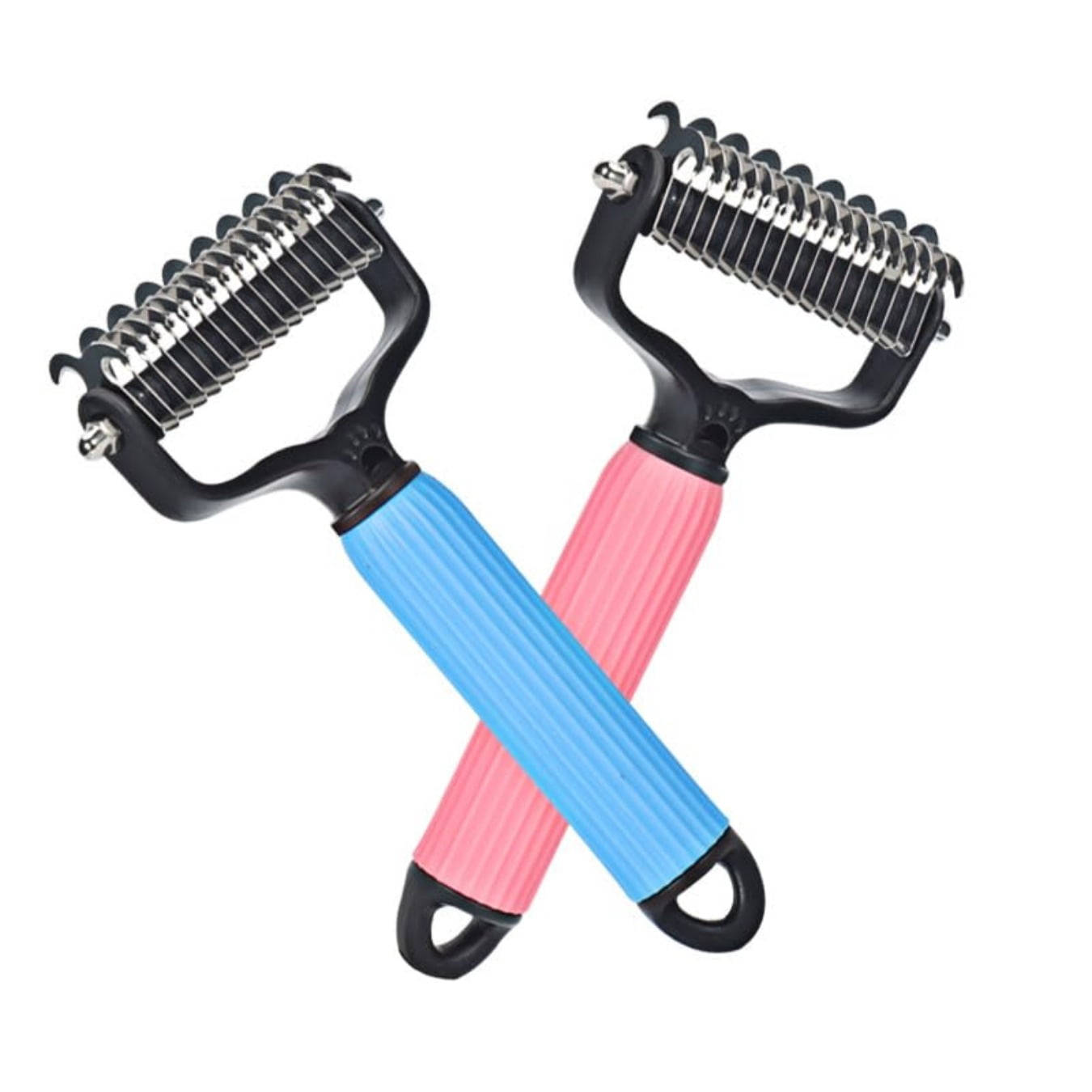 Upgraded Pet Safe Dematting Comb for Dogs Cats, Deshedding Undercoat ...