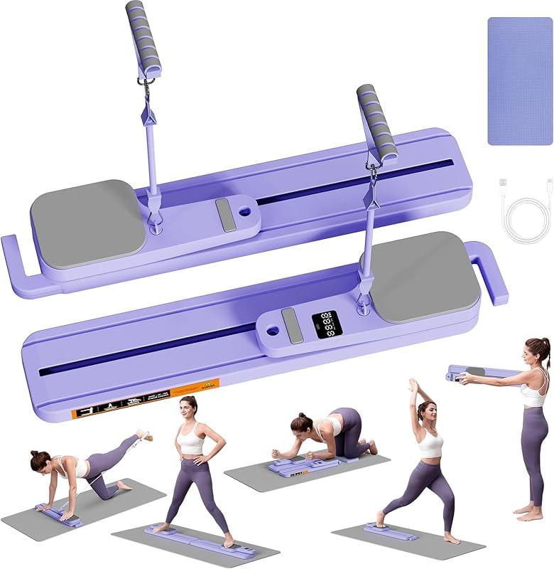 Upgraded Pilates Reformer Machine - 6-in-1 Fitness Board & Pilates ...