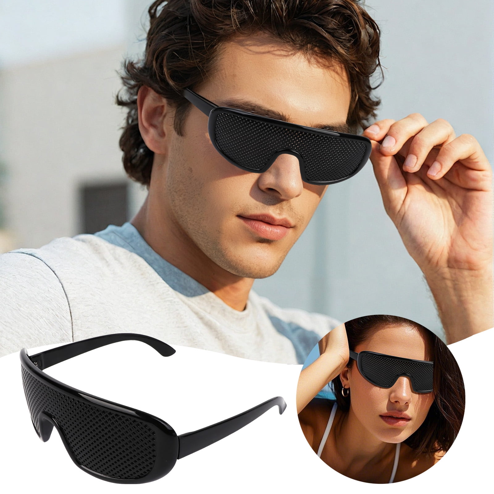 Upgraded Pinhole Correction Glasses,Lightweight Mesh Frame for All-Day ...