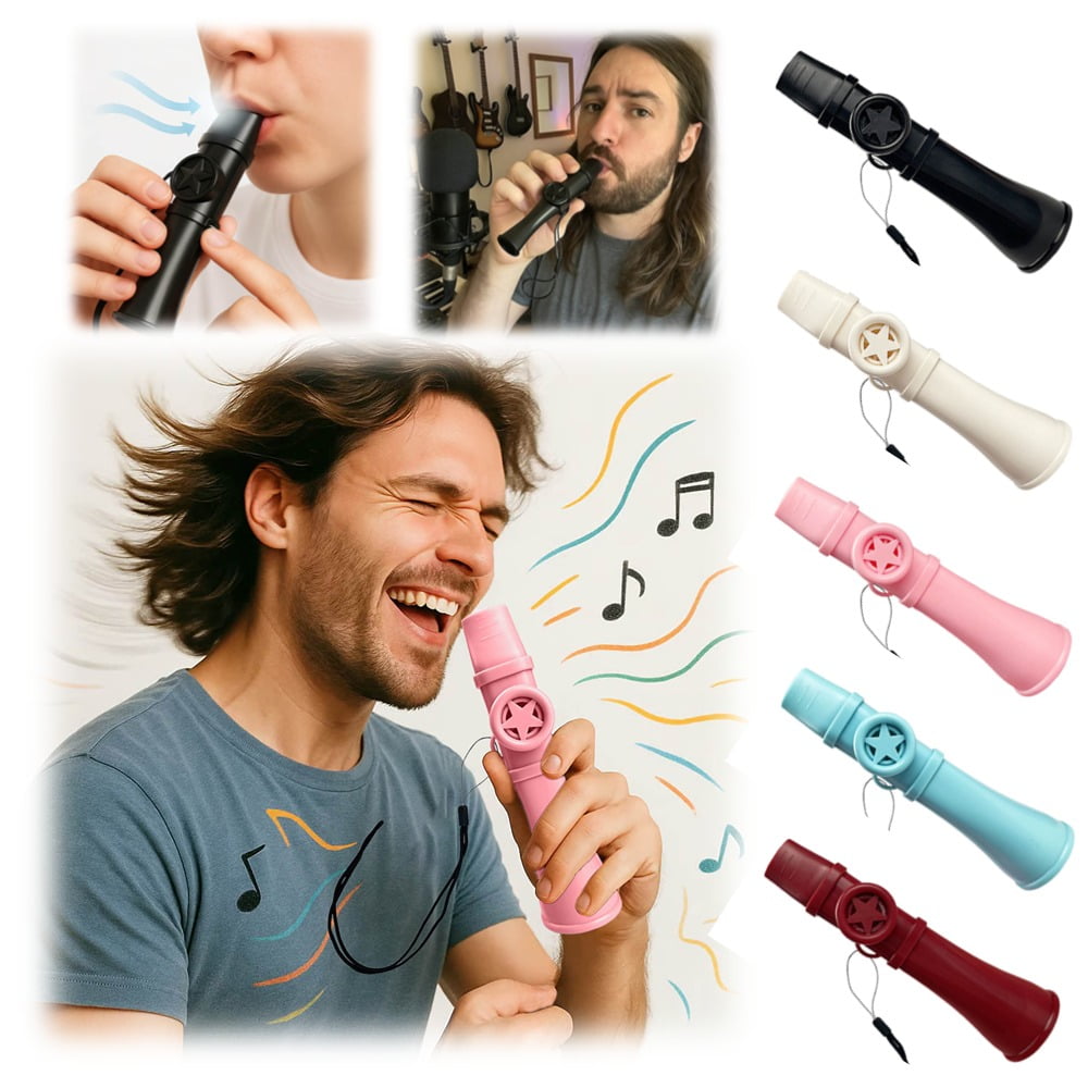 Upgraded Plastic Kazoo Flute, Professional ABS, Adjustable Tone Multi-Colors, No Membrane Needed ...