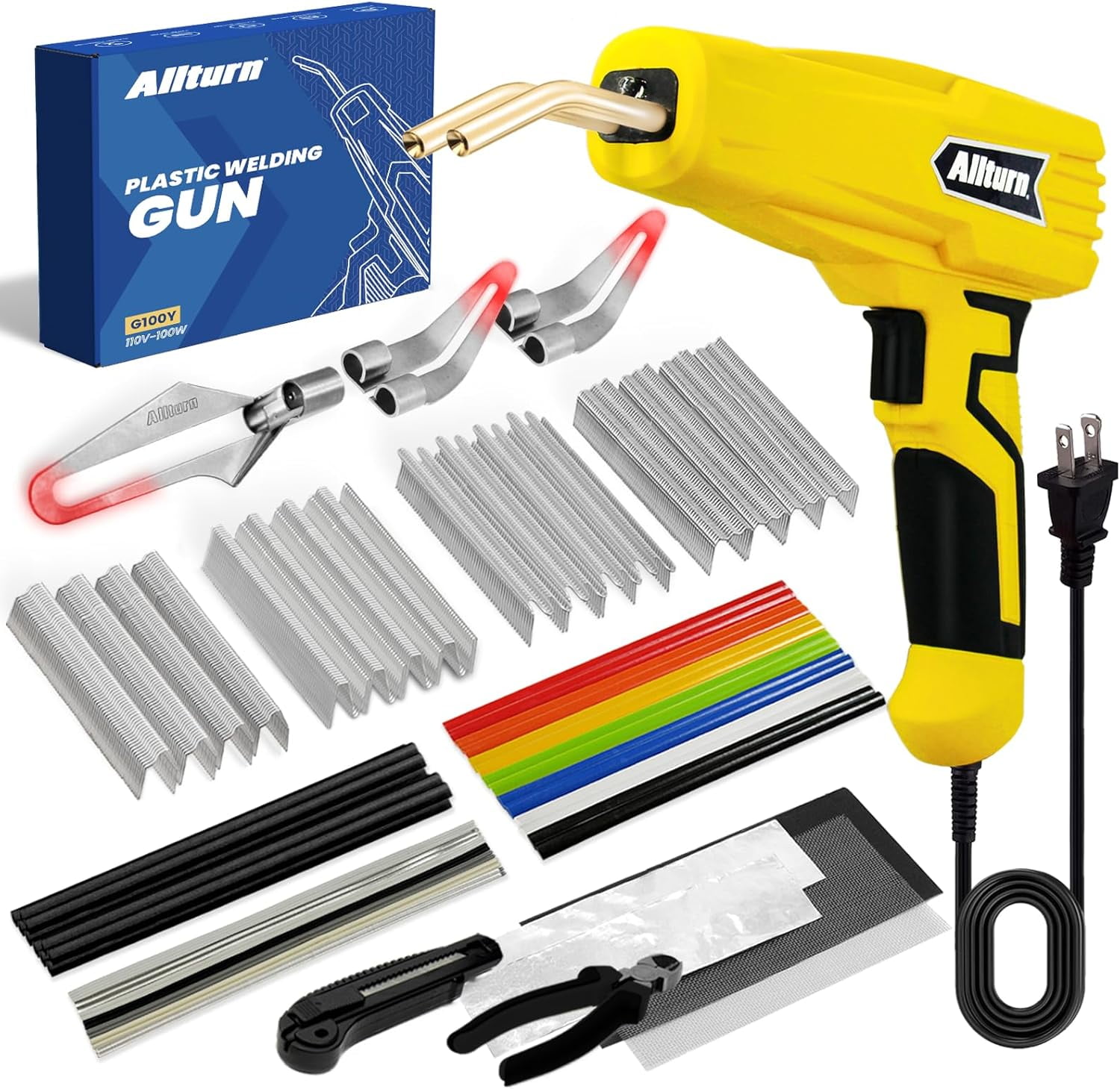Upgraded Plastic Welder, 2 in 1 Plastic Welding Kit, Hot Staples Weld ...