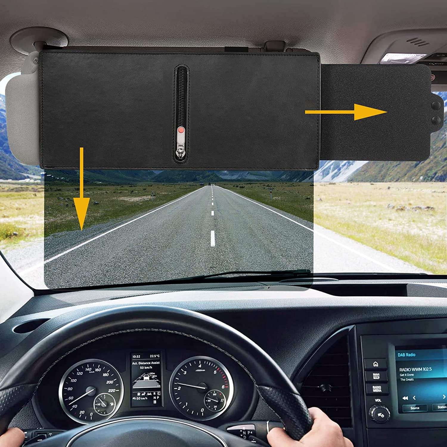 Upgraded Polarized Car Visor Extender Sun Blocker car Sun Visor ...