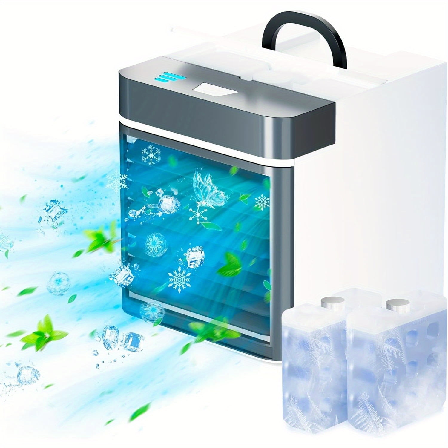 Upgraded Portable Air Conditioner & Cooler Fan - Anti-Leak Ice Cooling ...