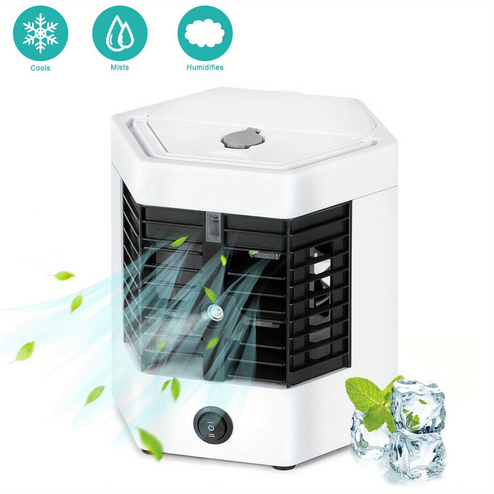 Upgraded Portable Air Conditioner, Quick & Fast Cooling Fan, Mini ...