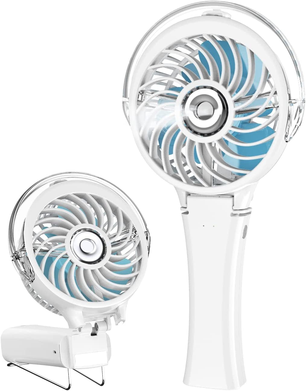 Upgraded Portable Misting Fan, Handheld Mister Fan, USB Rechargeable ...