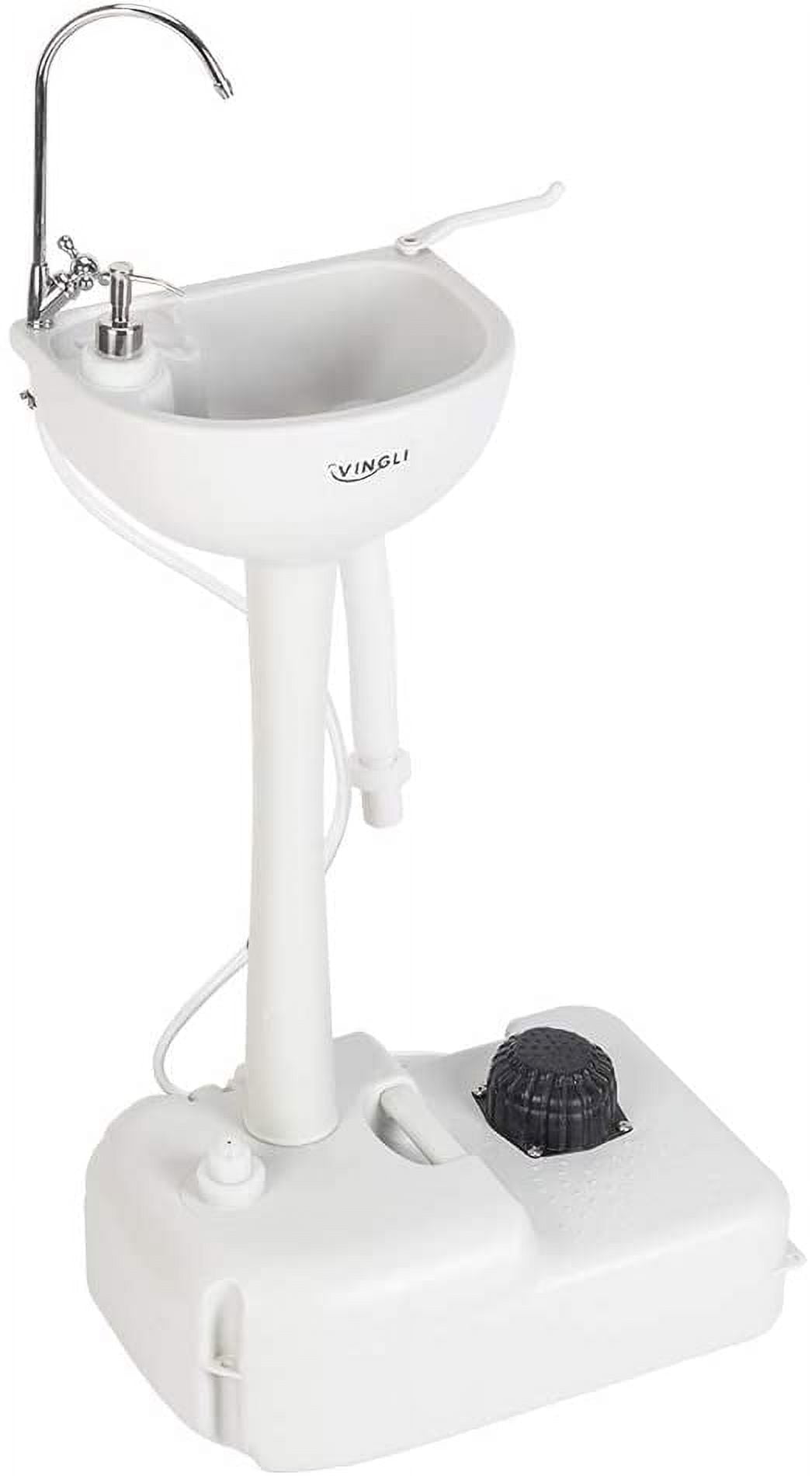 Upgraded Portable Sink| Rolling Hand Wash Basin Stand with Towel Holder ...