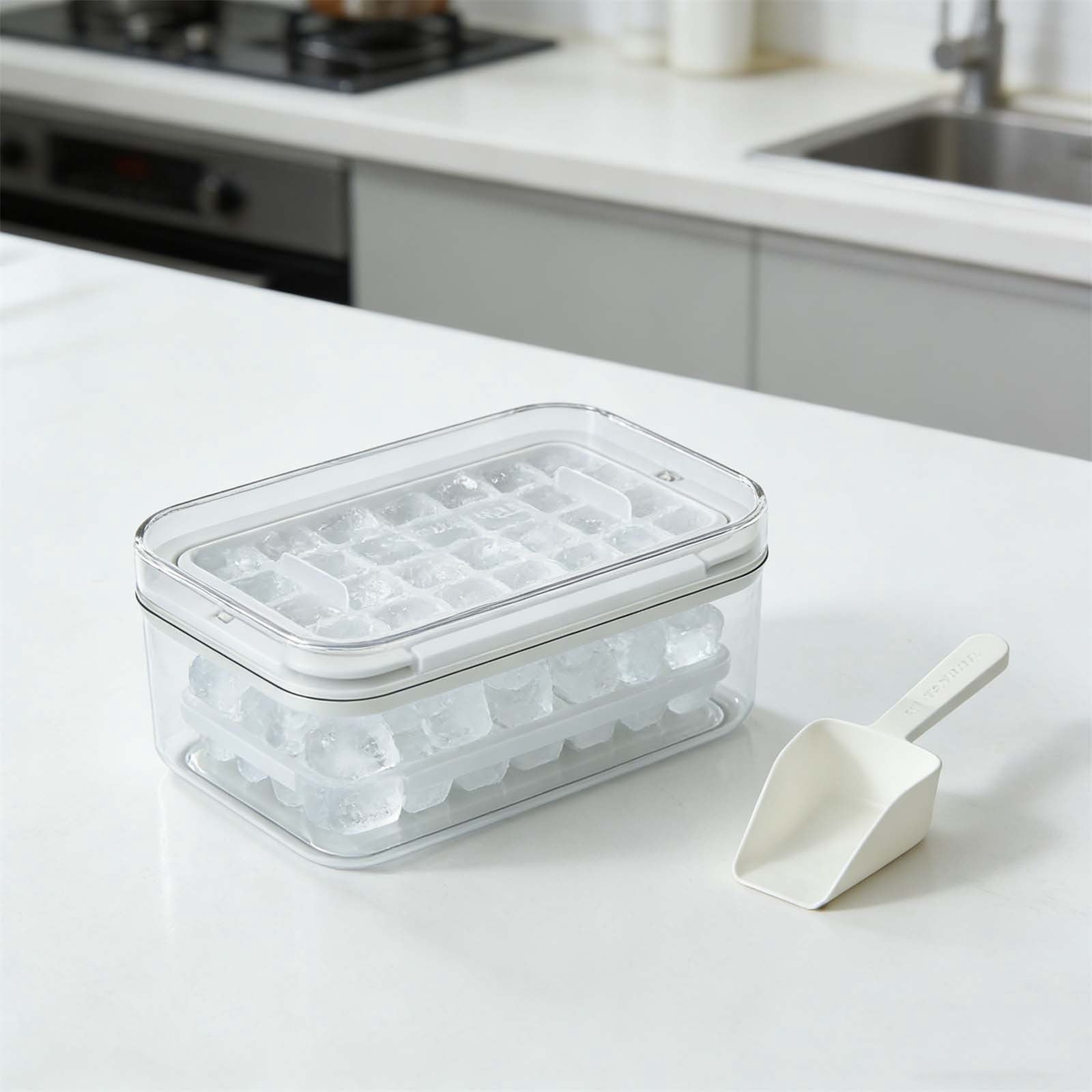 Upgraded Press Ice Mold Water Bottle Style B, Food-Grade Ice Tray ...