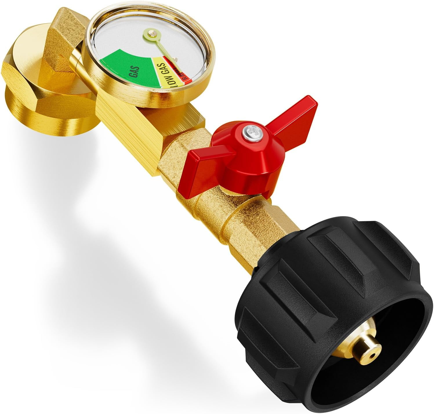 Upgraded Propane Refill Adapter for 1 lb. Tanks, with Valve and Gauge, Fill 1 lb Bottles from 20 ...