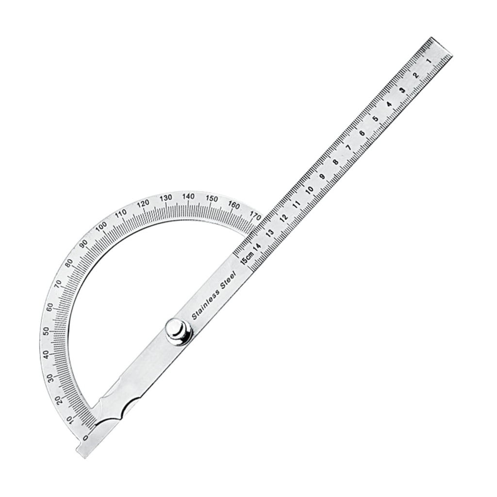 Upgraded Protractor Stainless Steel 180 Degree Protractor Angle Gauges ...