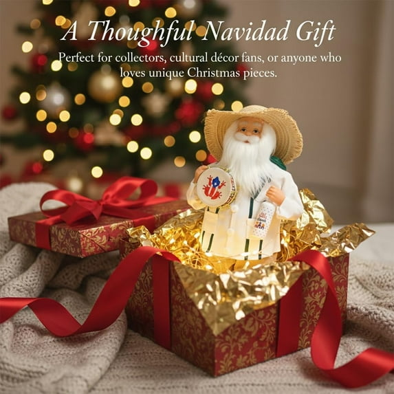 Upgraded Puerto Rican Santa Claus Figurine 2025 - Christmas Puerto ...