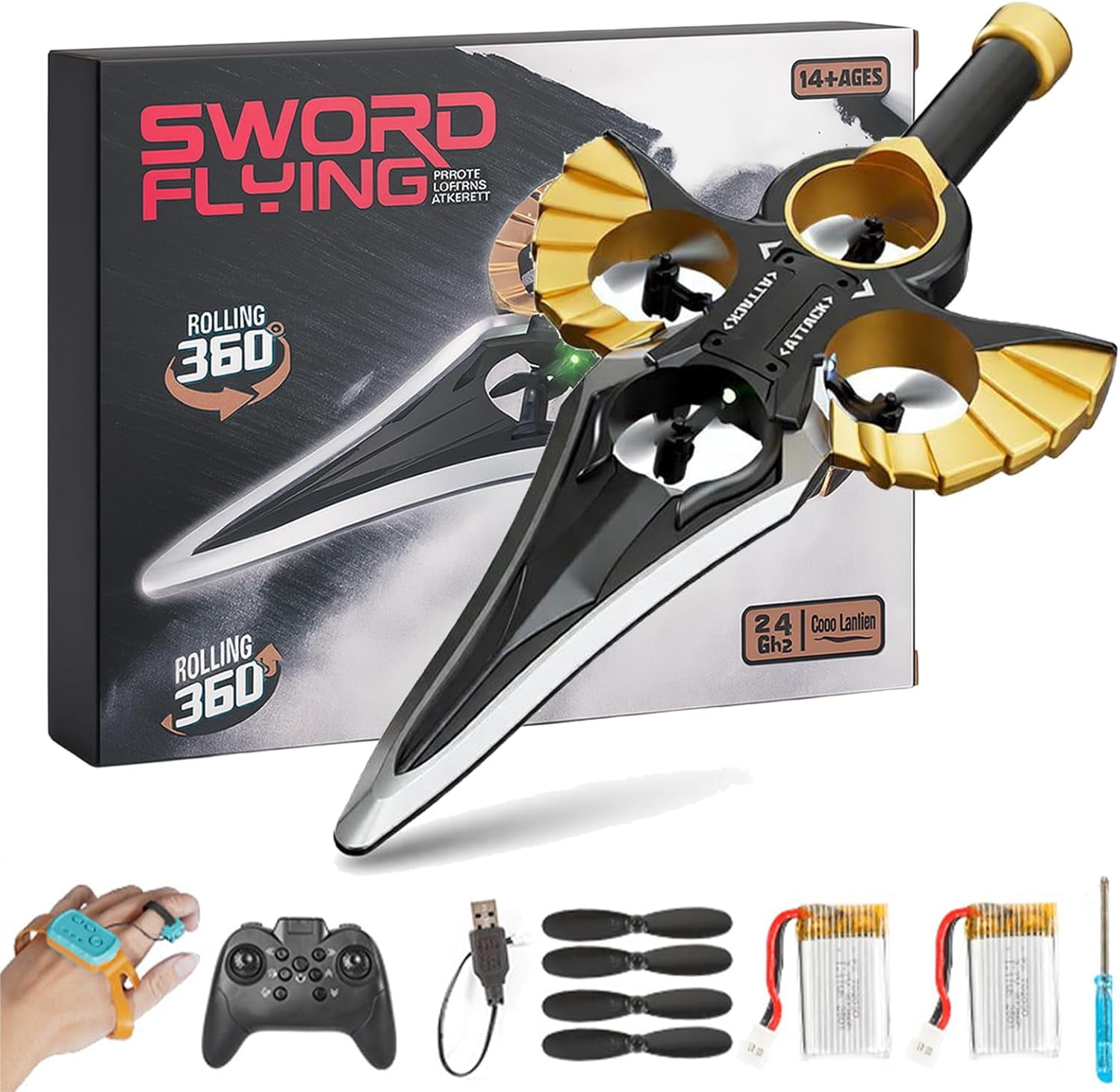 Upgraded RC Flying Battle Sword - One-Key Gesture Control & Hand ...