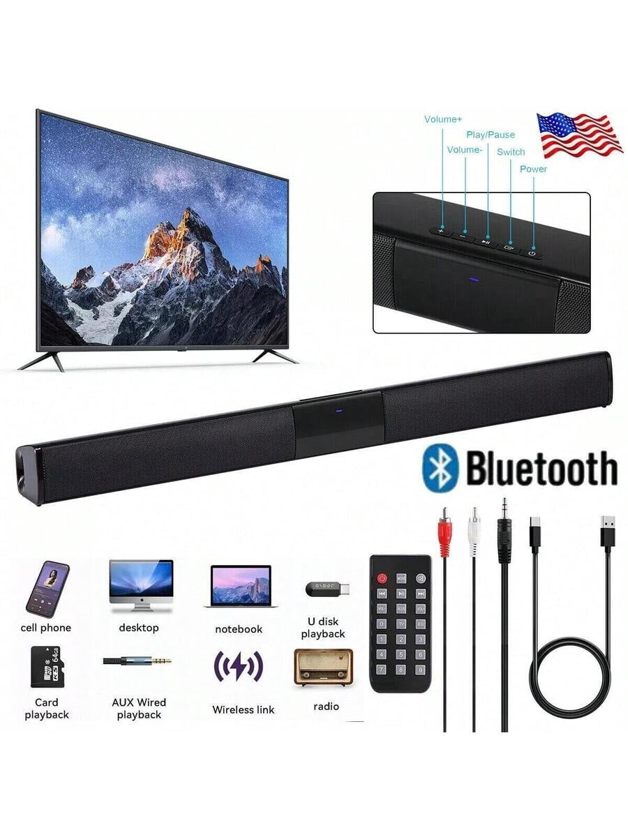 Upgraded RGB Audio Soundbar – Speaker Strip for TV, Computer, and Home ...