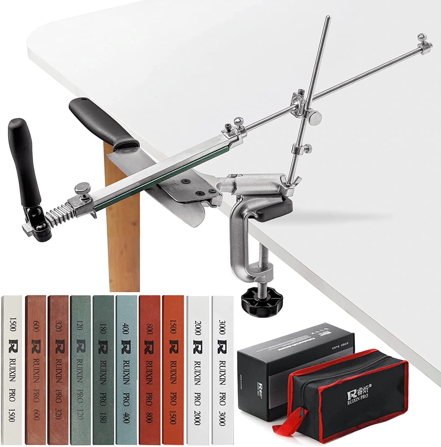 Upgraded RUIXIN PRO RX-008 Professional Knife Sharpener with 10 ...