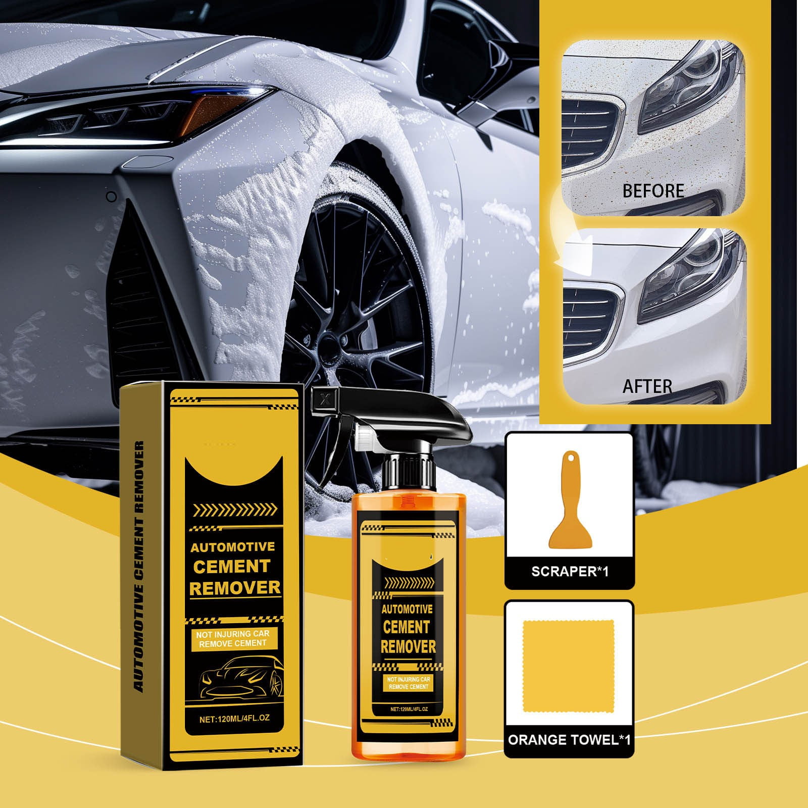 Upgraded Rapidly Dissolves Cement Residues And Stubborn Grime Car Faces ...