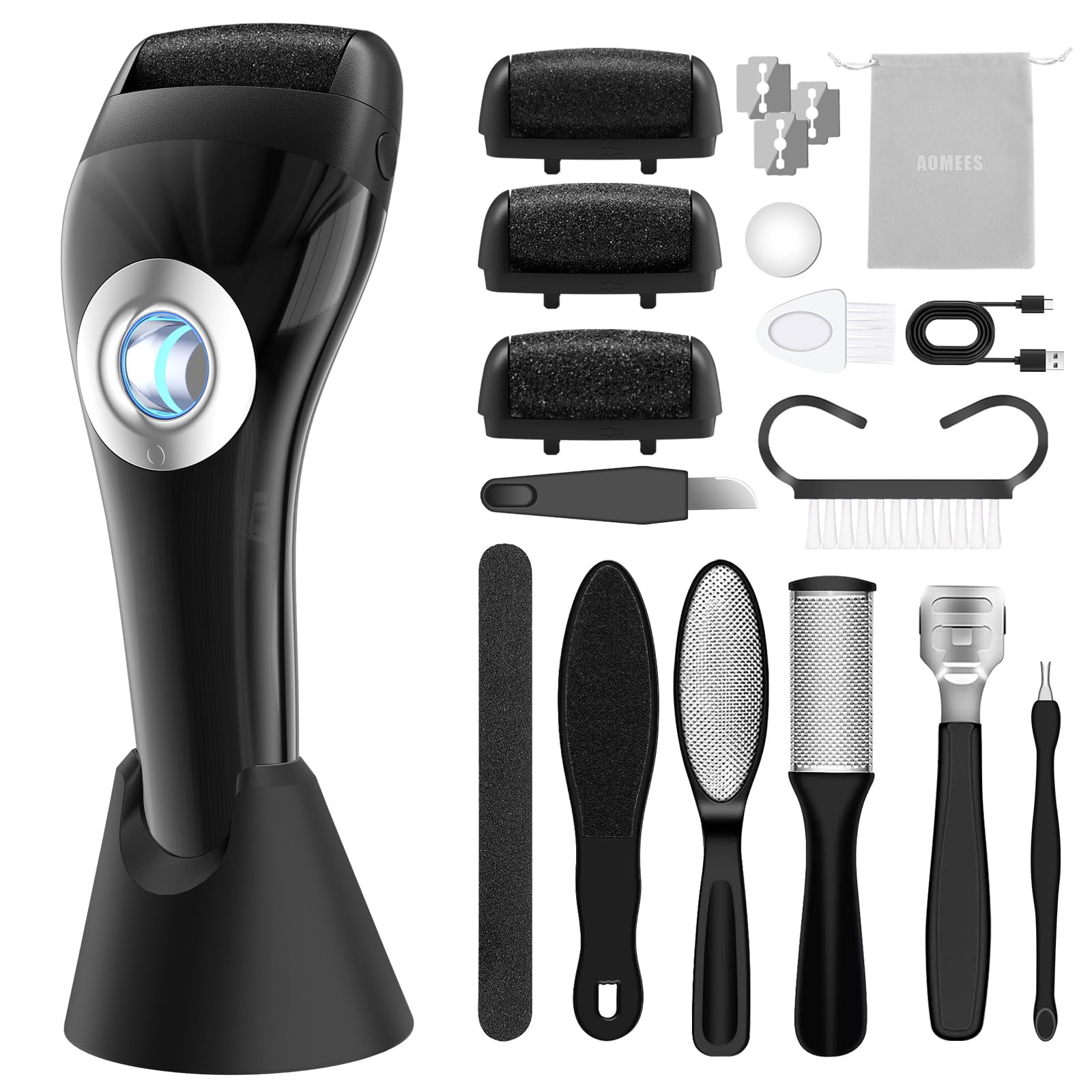 Upgraded Rechargeable Foot Callus Remover, Professional Electric Foot ...