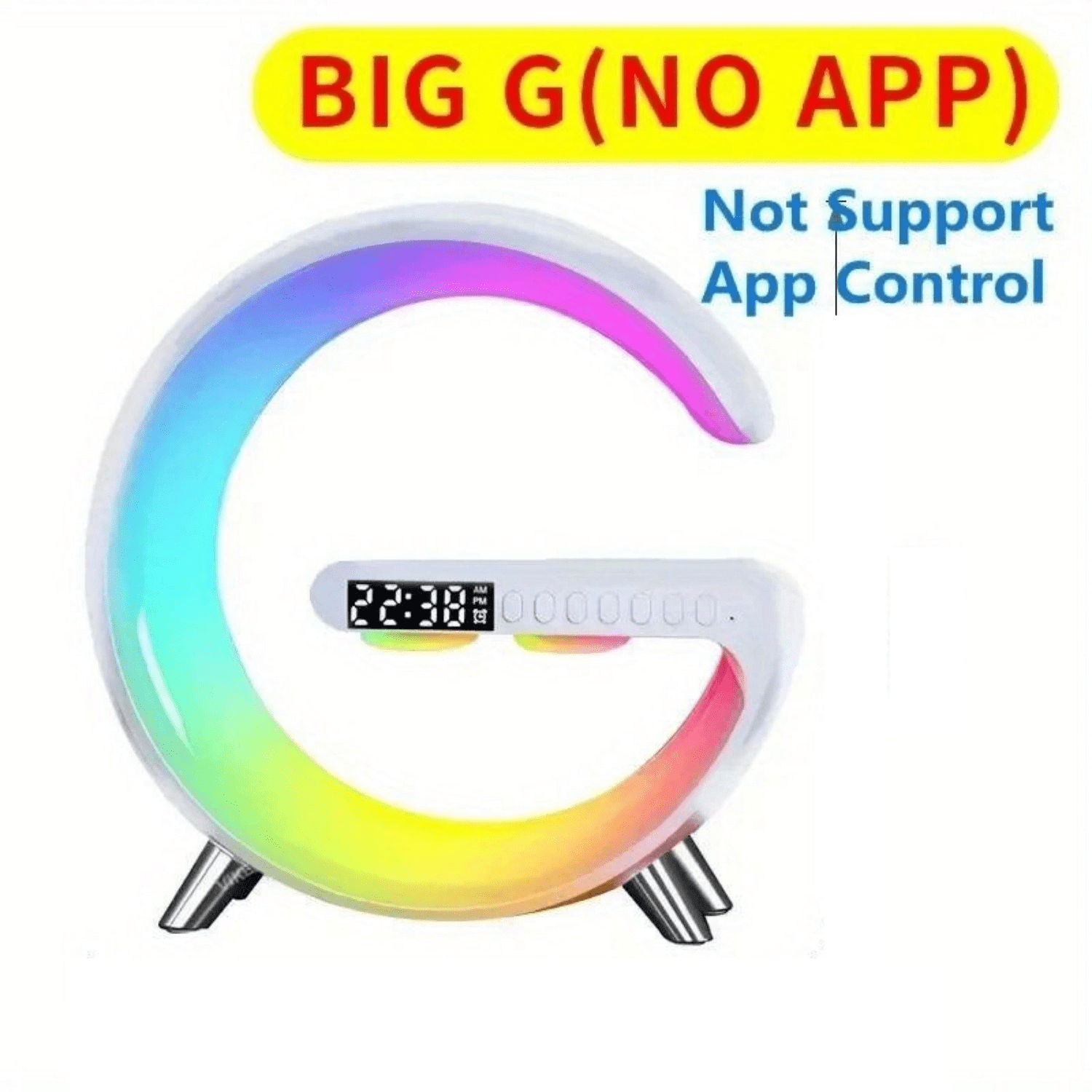 Upgraded Rechargeable RGB Night Light and Wireless Speaker with 15W ...