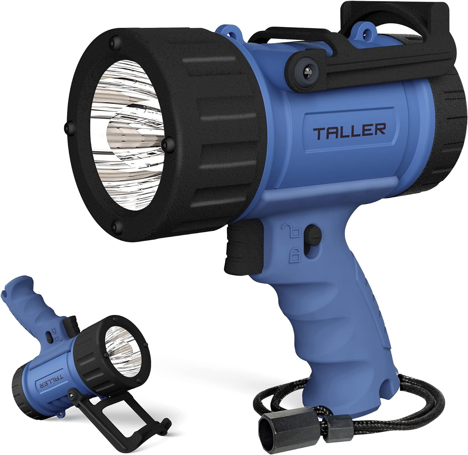 Upgraded Rechargeable Spotlight with 200000 Lumens, 10000mAh Hand Held ...