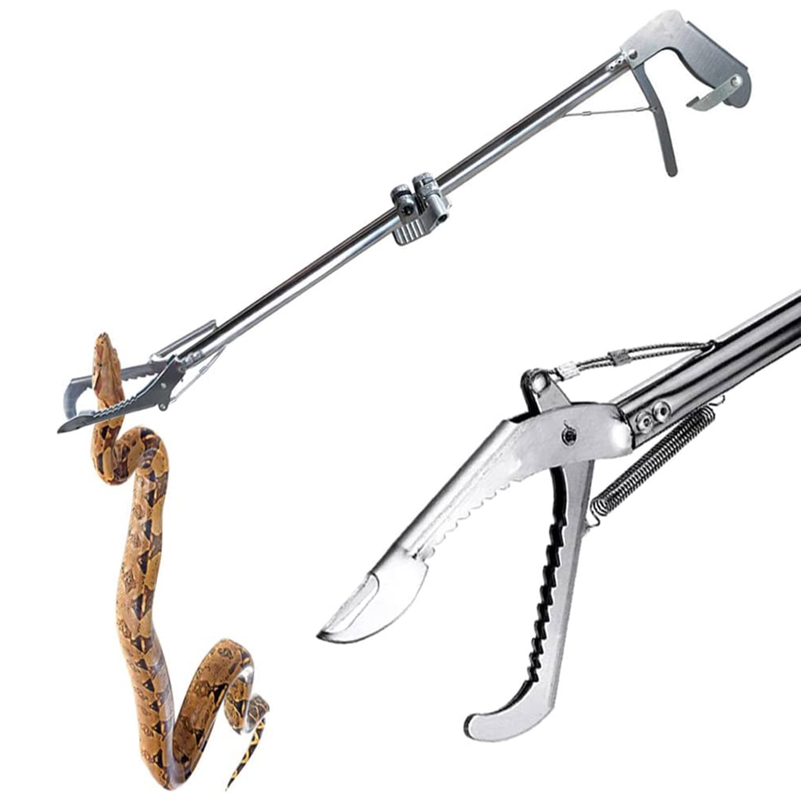 Upgraded Reptile Catcher Stick Grabber with Wide Jaw Professional ...