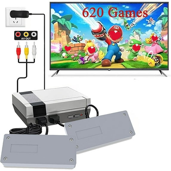 Upgraded Retro Controllers – Built-in 620 Plays and 2 Controllers, Old ...